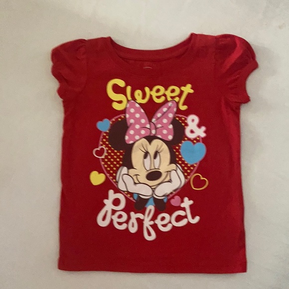 Disney | Shirts & Tops | Little Girls Official Disney Mini Mouse Shirt ...